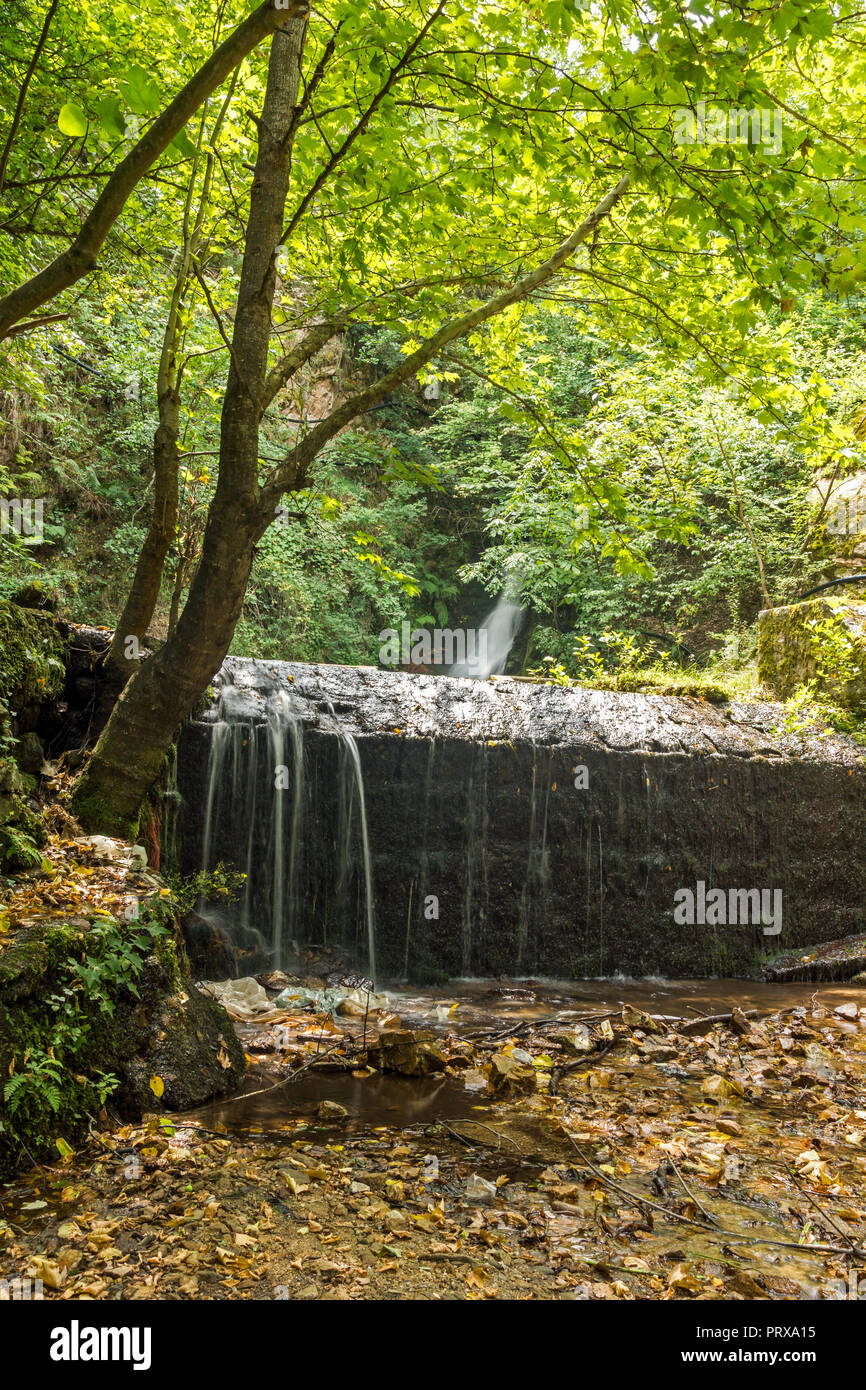 Landscape of First Gabrovo waterfall cascade in Belasica Mountain, Novo ...