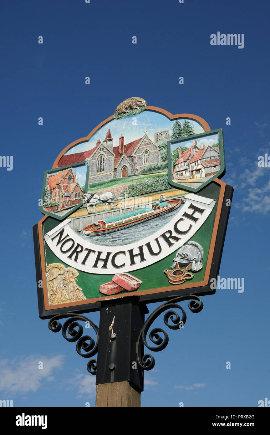 Village Sign, Northchurch, Hertfordshire Stock Photo - Alamy