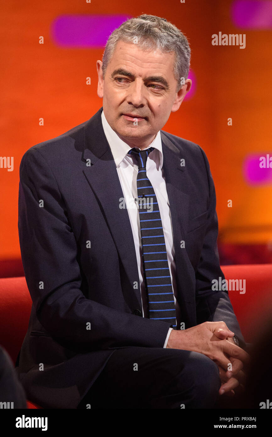 Rowan Atkinson during the filming of the Graham Norton Show at BBC ...