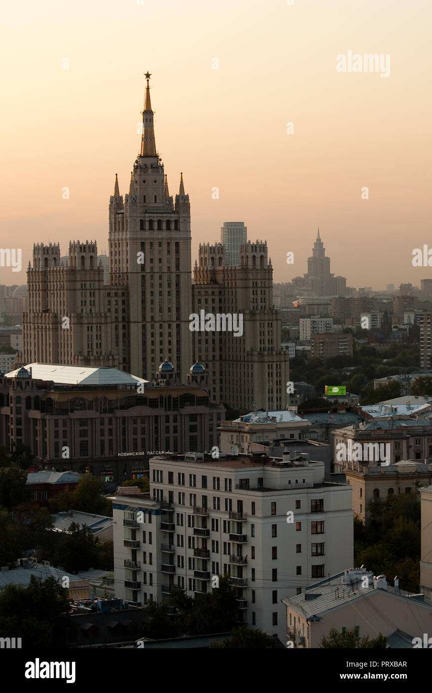 Moscow, Russia - July 22, 2018: view of the tower of medieval Moscow ...