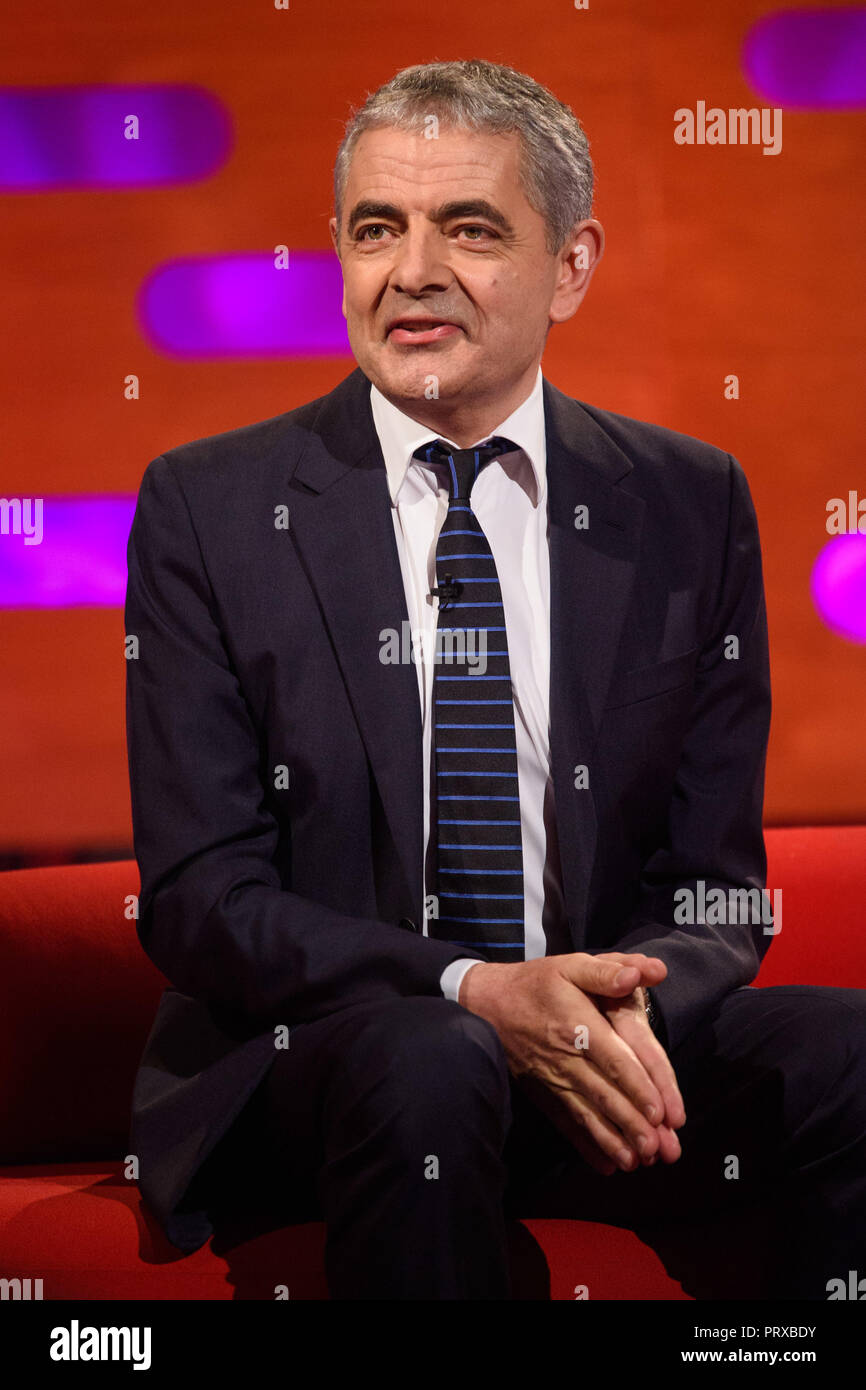Rowan Atkinson during the filming of the Graham Norton Show at BBC ...