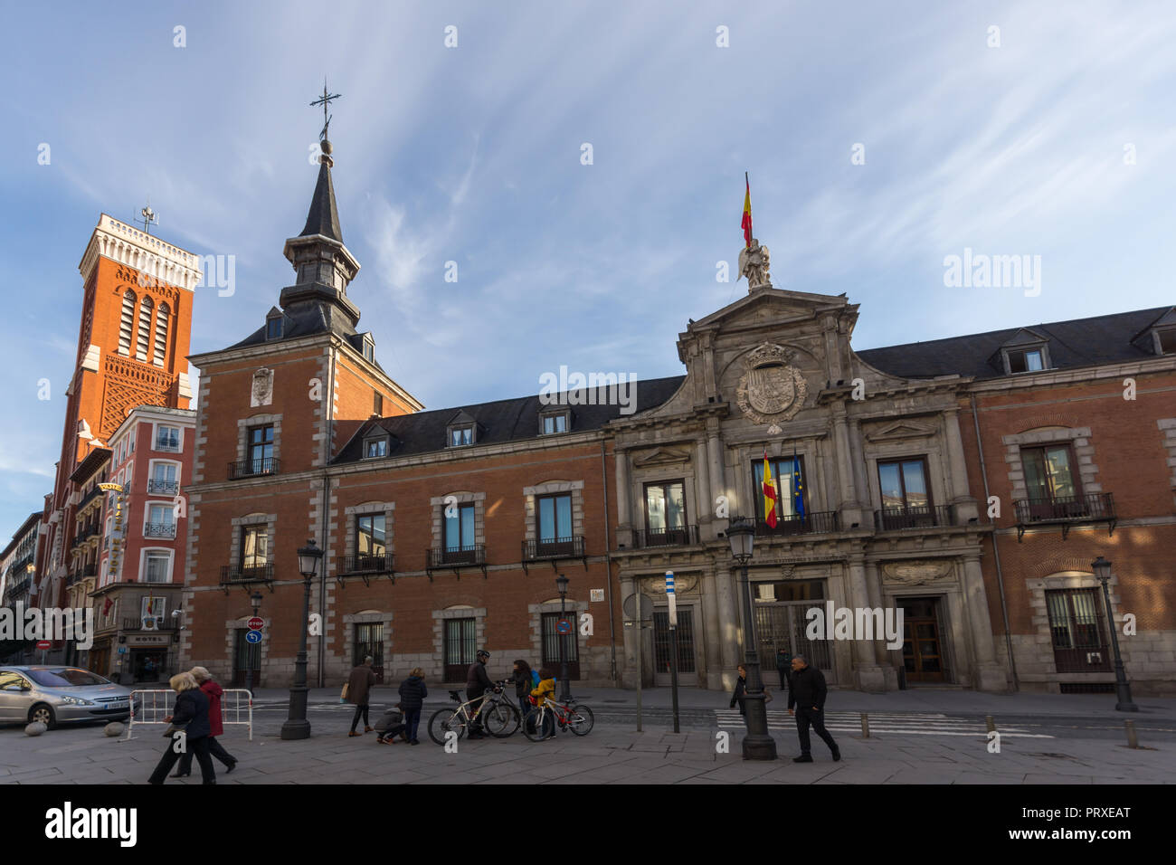MADRID, SPAIN - JANUARY 23, 2018: Amazing view of Church of Santa Cruz ...