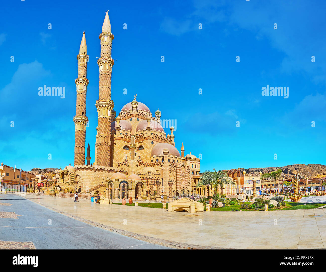 SHARM EL SHEIKH, EGYPT- DECEMBER 26, 2017: The scenic modern Al Sahaba ...