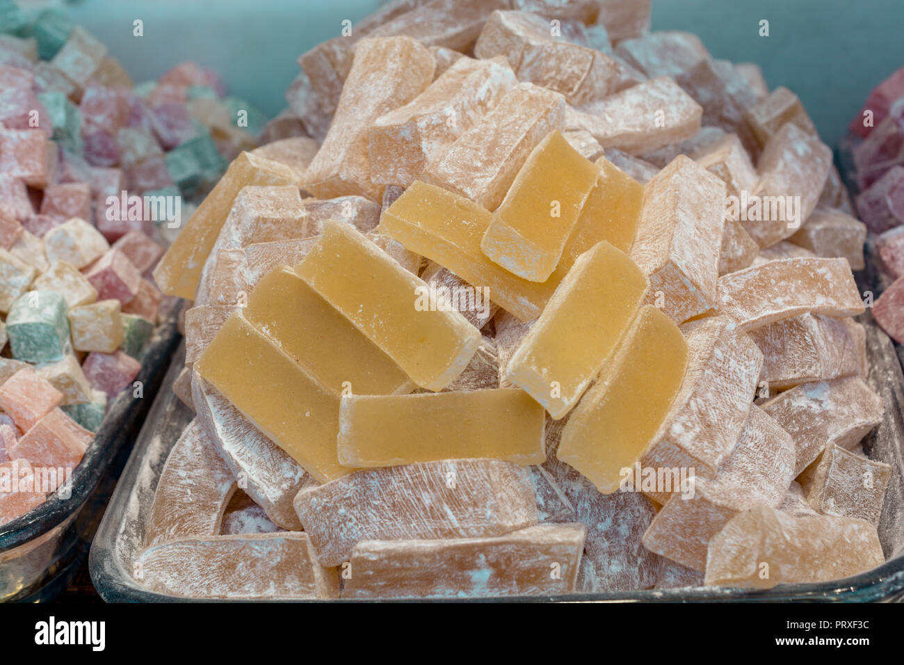 Load of traditional turkish delight lokum candy Stock Photo - Alamy