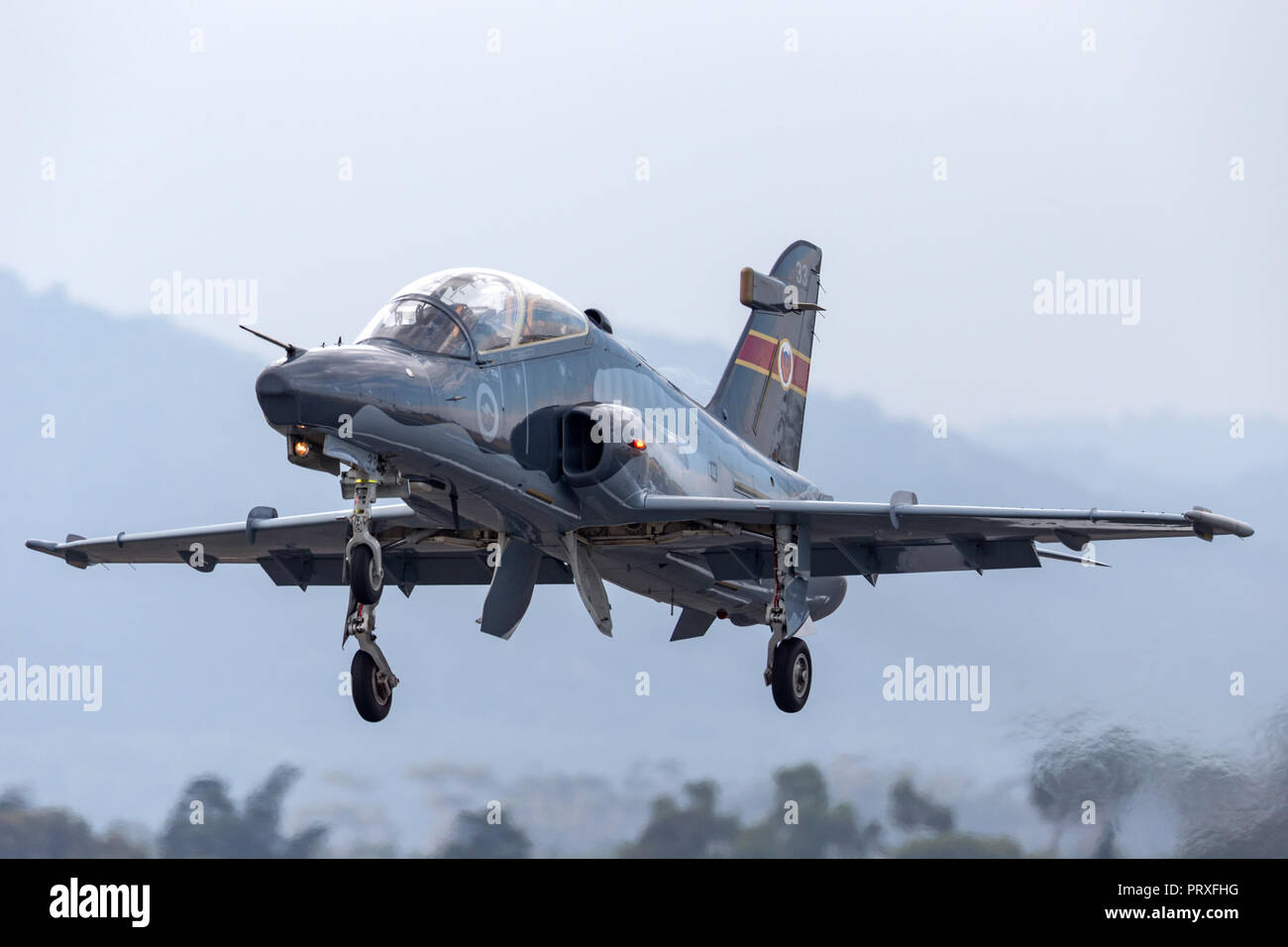 Royal Australian Air Force (RAAF) BAE Hawk 127 lead in fighter trainer aircraft A27-33 Stock ...