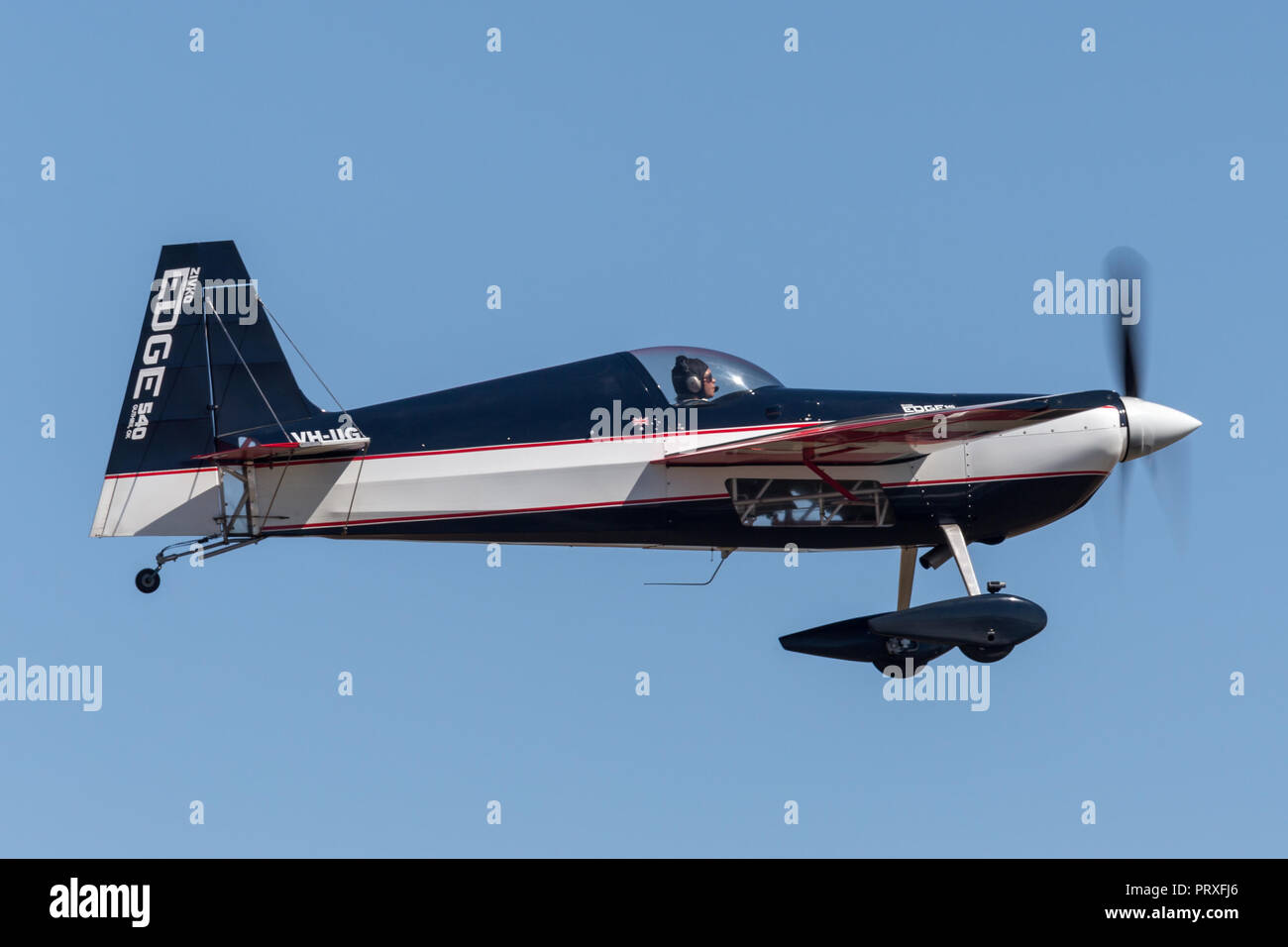 Melissa Andrzejewski flying an Edge 540 aerobatic aircraft Stock Photo ...