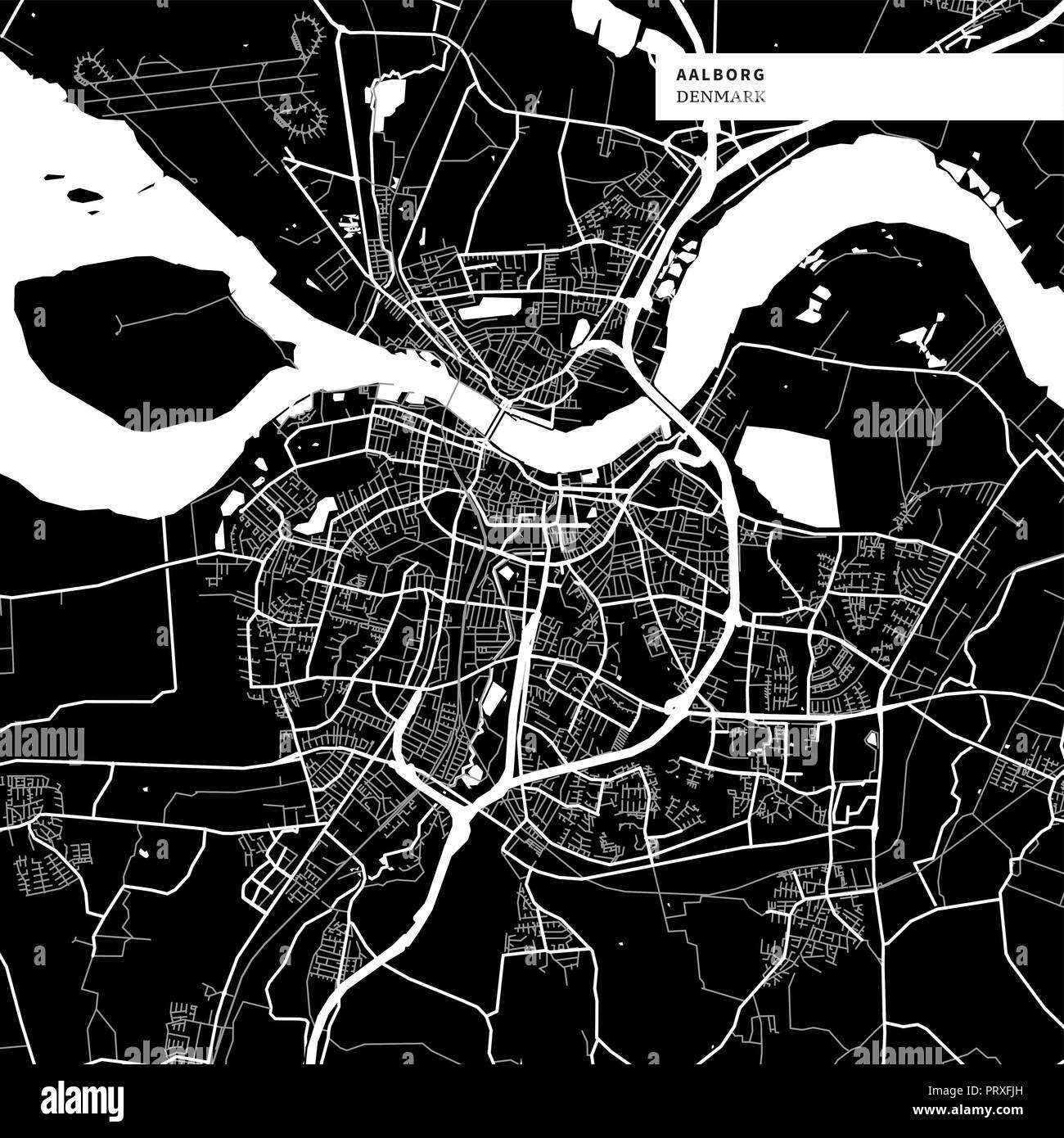 Aalborg vector map hi-res stock photography and images - Alamy