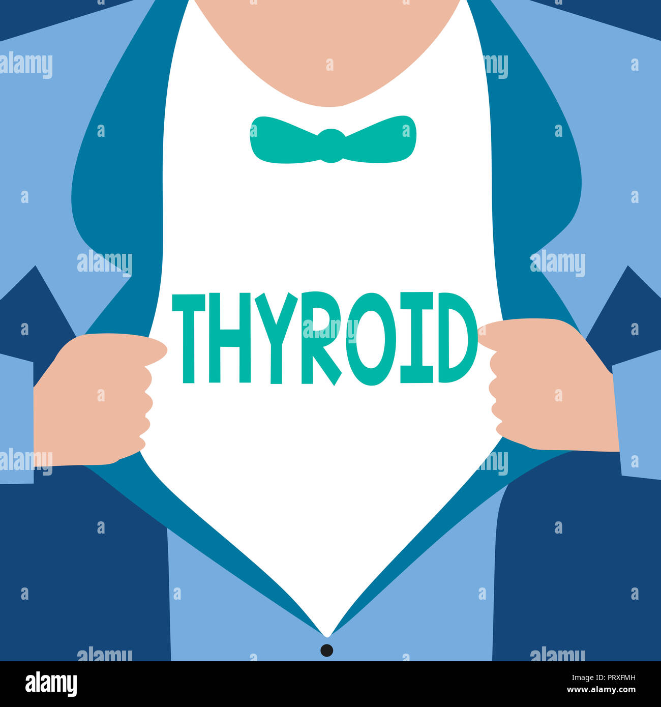 Word writing text Thyroid. Business concept for Gland in neck Secretes ...