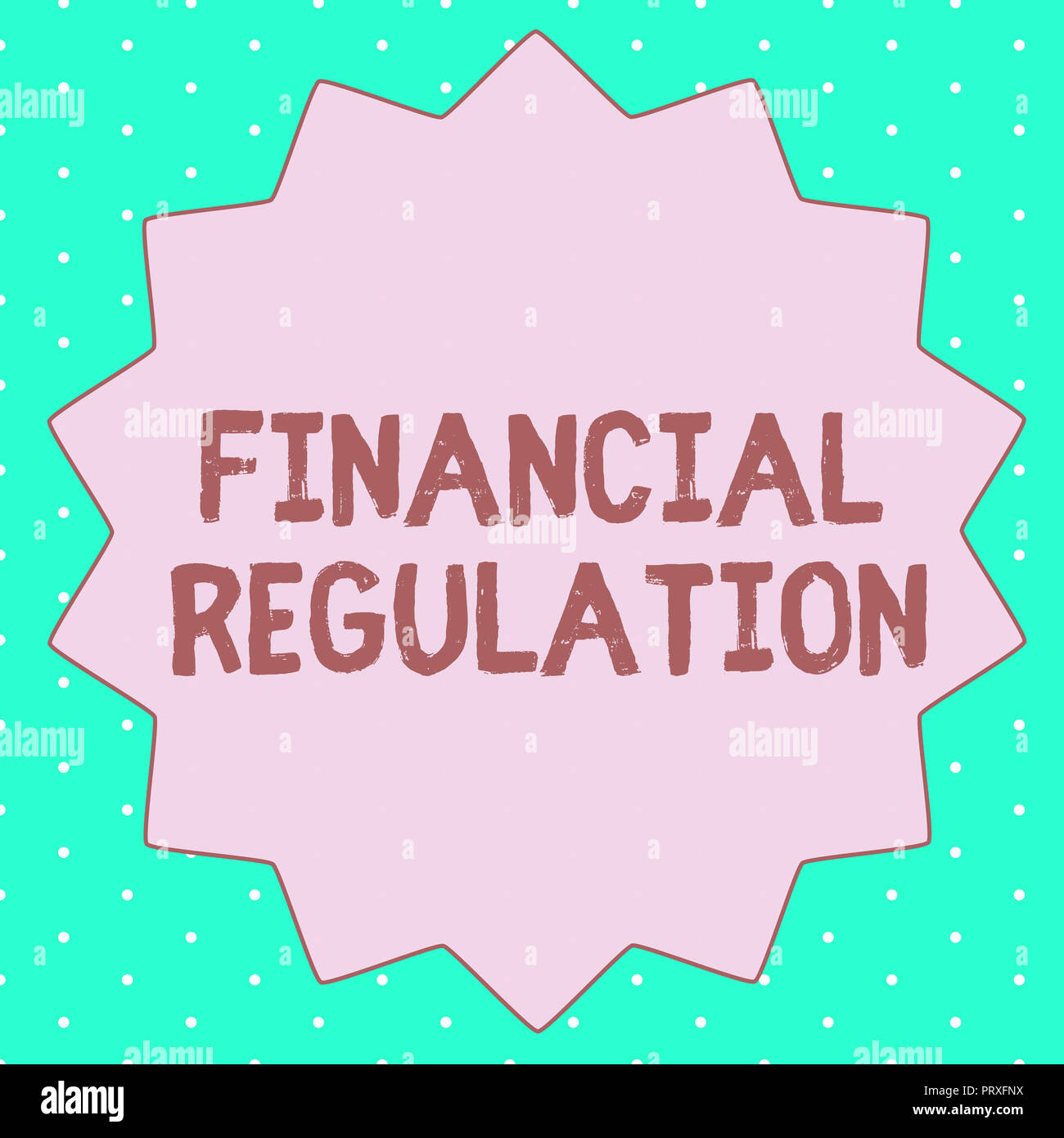 Text sign showing Financial Regulation. Conceptual photo aim to ...