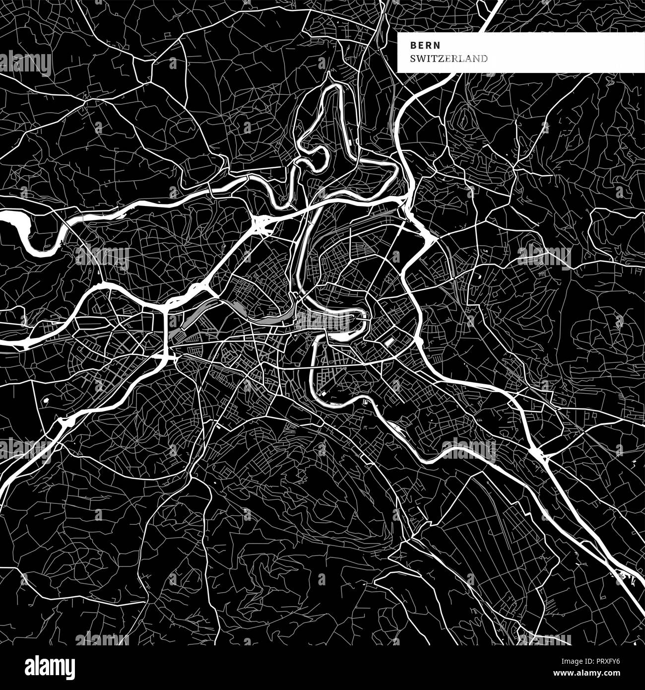 Map of bern hi-res stock photography and images - Alamy
