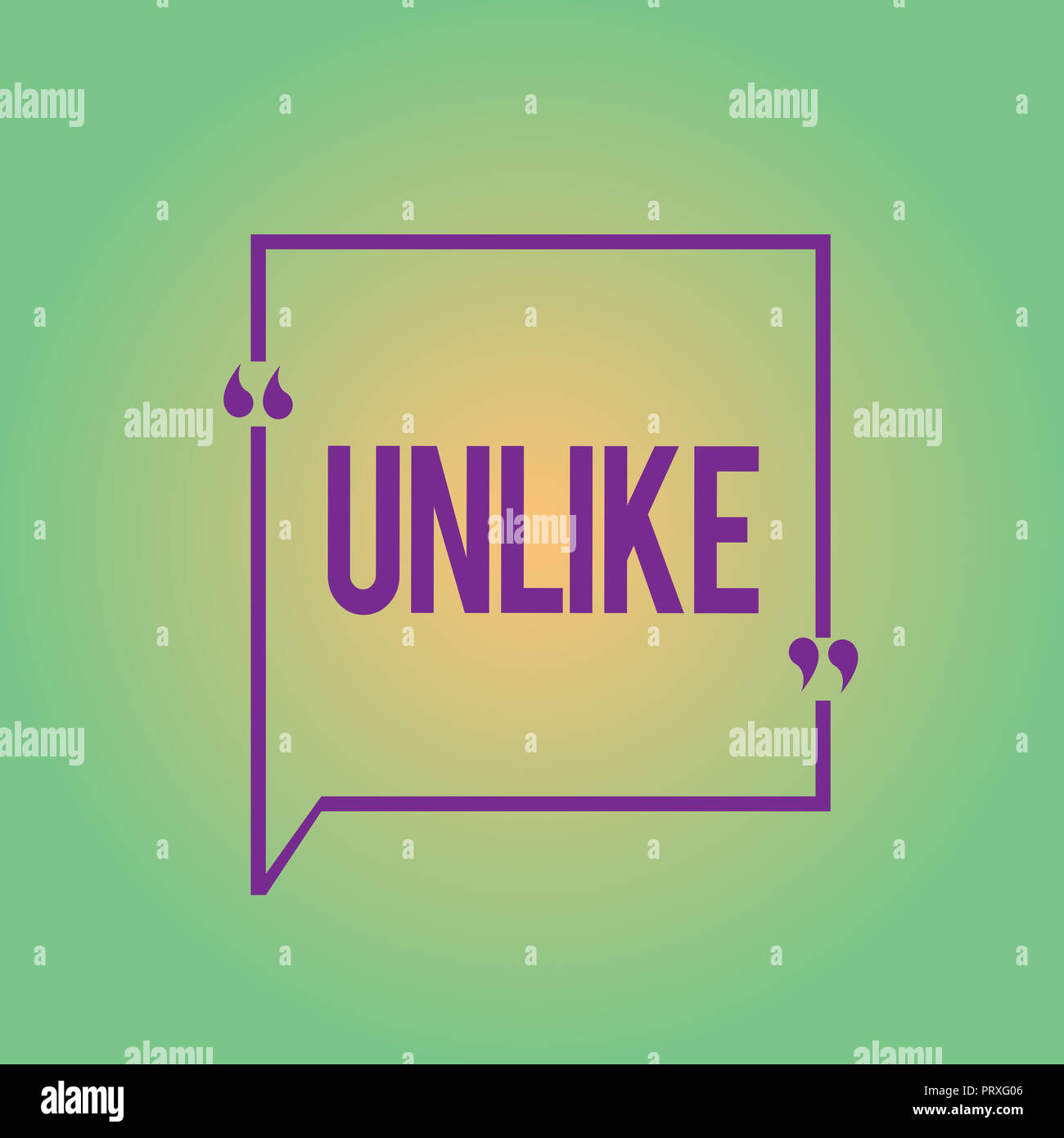 Word writing text Unlike. Business concept for Something different not ...