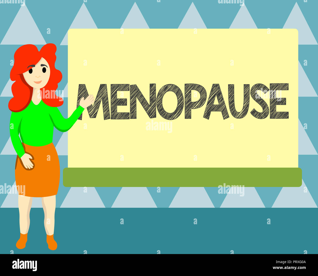 Handwriting text writing Menopause. Concept meaning Cessation of ...