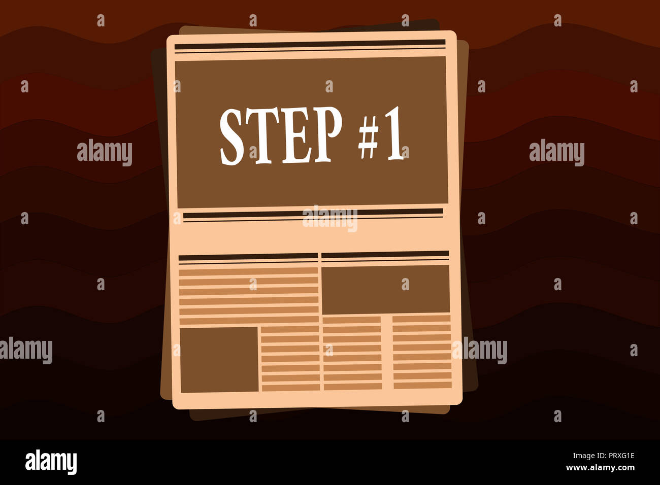 Handwriting text Step 1. Concept meaning Start of planned strategy ...