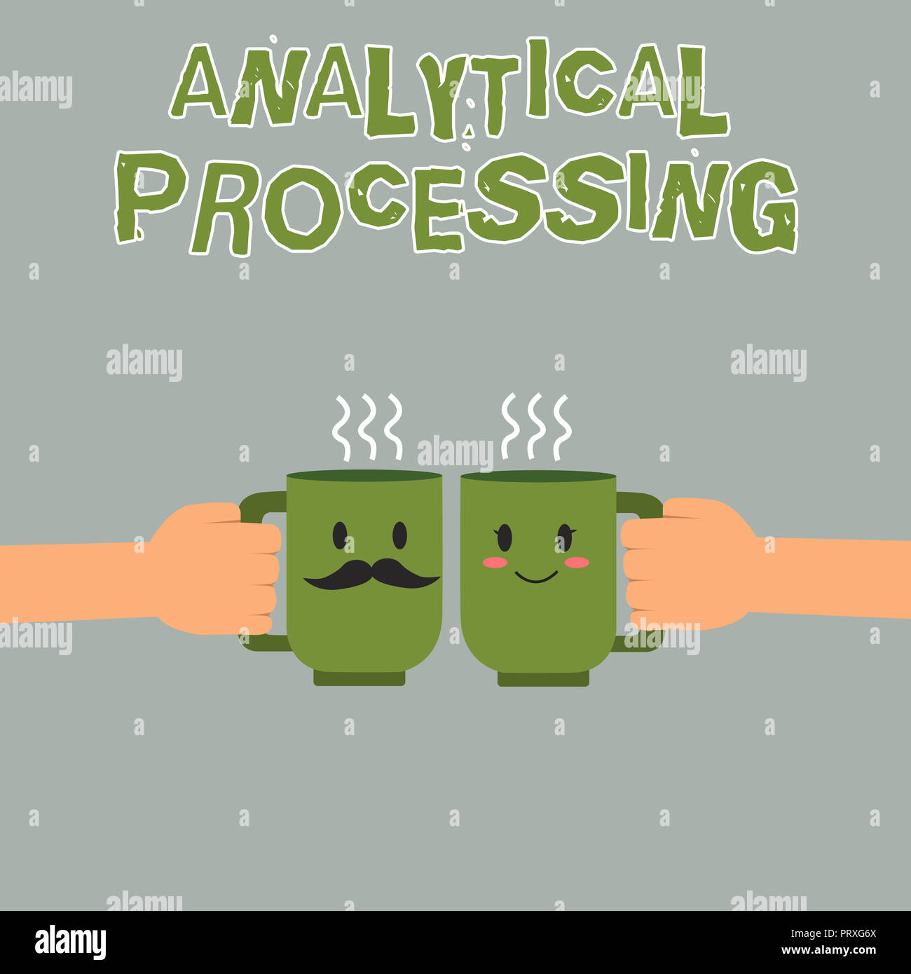 Handwriting text writing Analytical Processing. Concept meaning easily View Write Reports Data ...