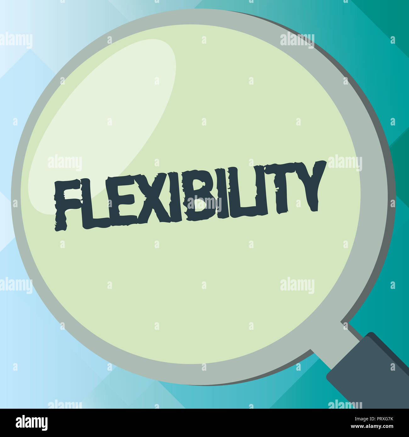 Handwriting text Flexibility. Concept meaning Quality of bending ...