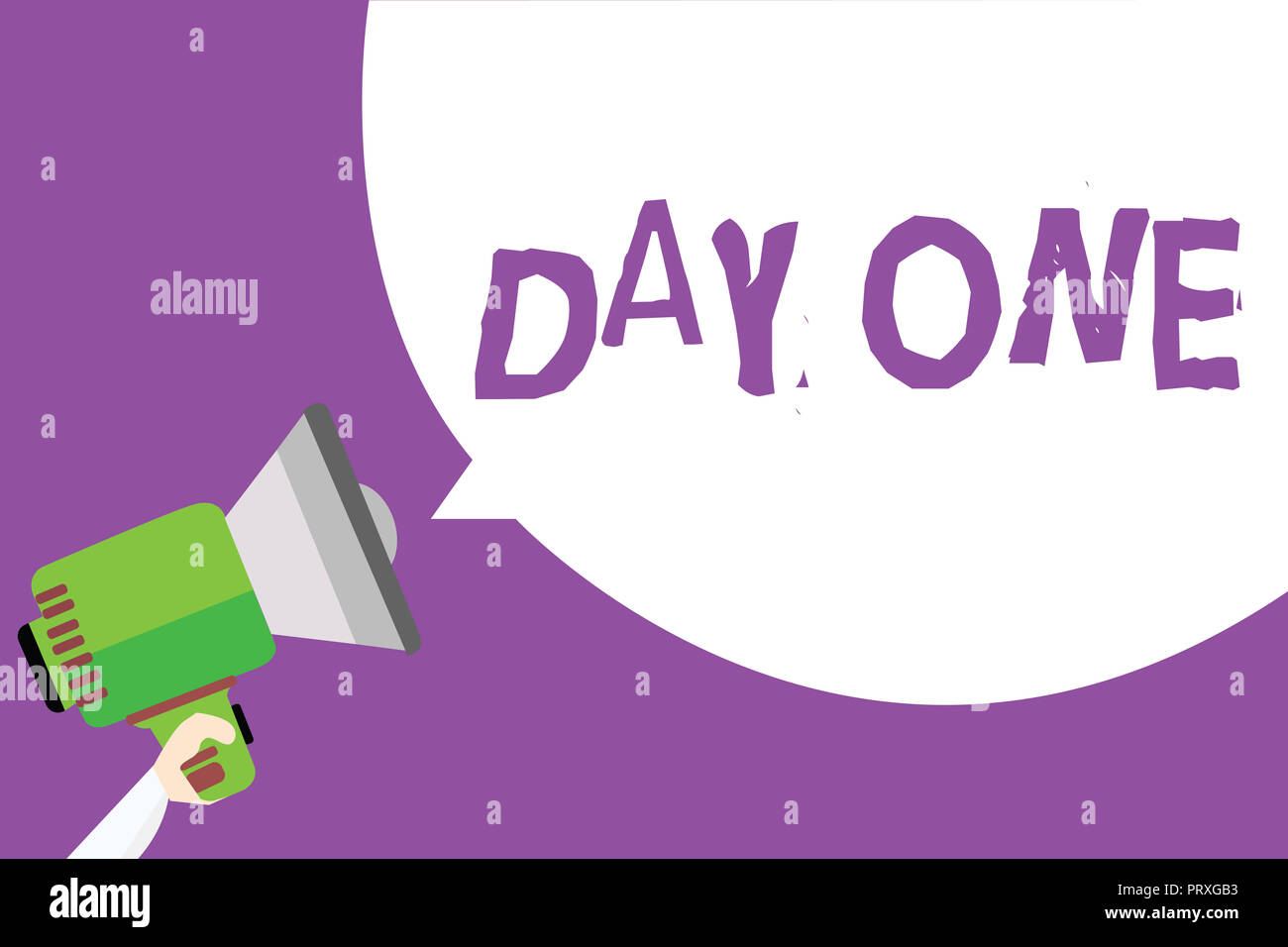 Word writing text Day One. Business concept for Start moment First step ...