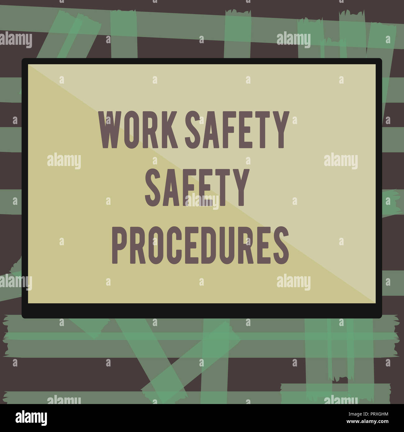 Writing note showing Work Safety Safety Procedures. Business photo ...