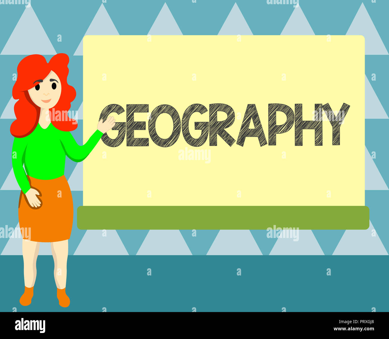 Handwriting text writing Geography. Concept meaning study of physical ...