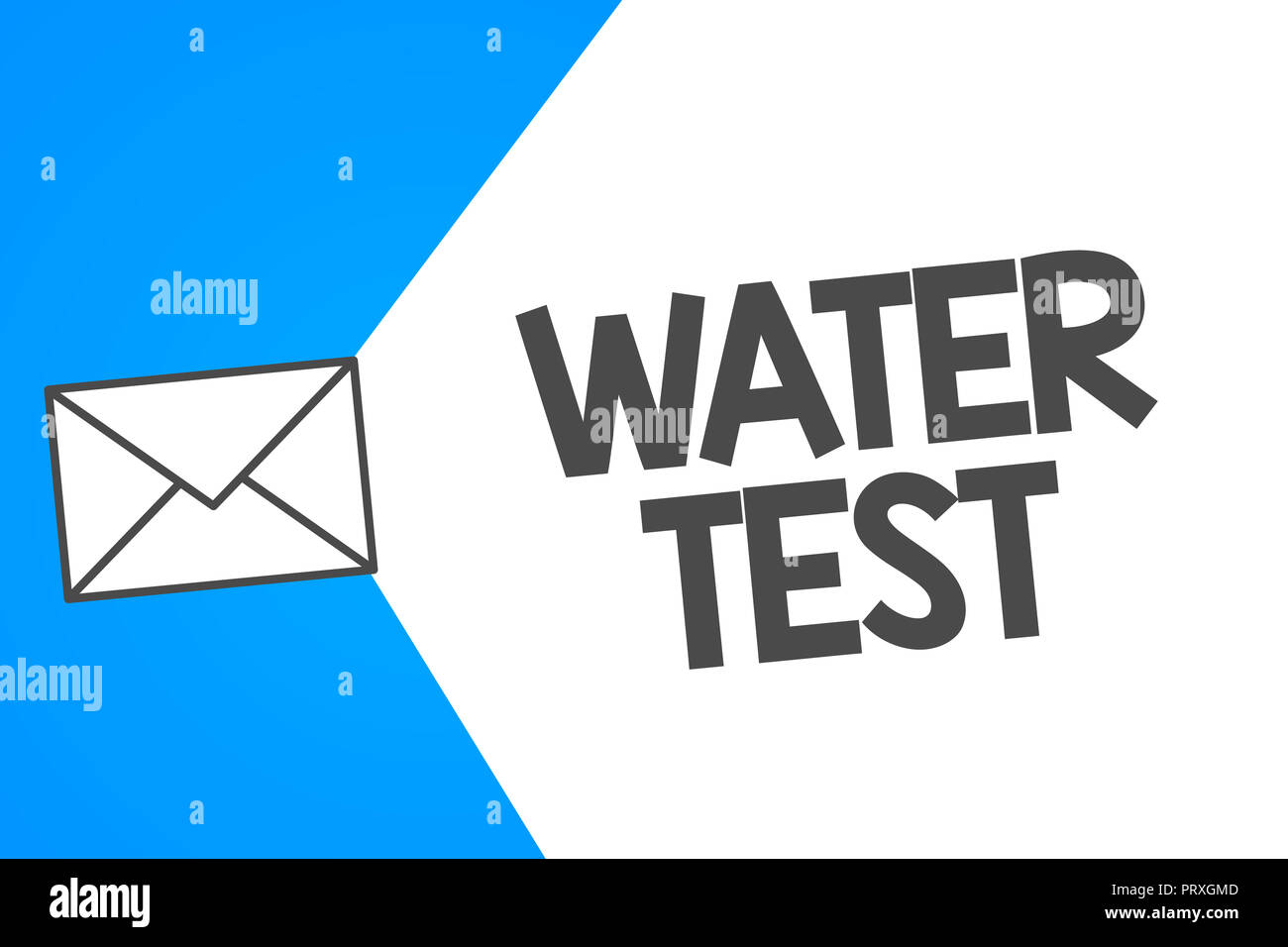 Handwriting text Water Test. Concept meaning Sampling of various liquid ...