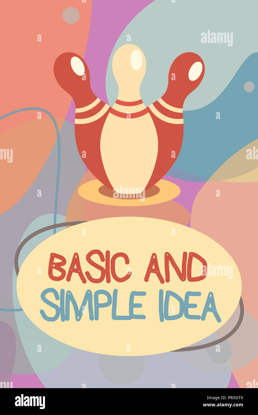 Conceptual hand writing showing Basic And Simple Idea. Business photo ...