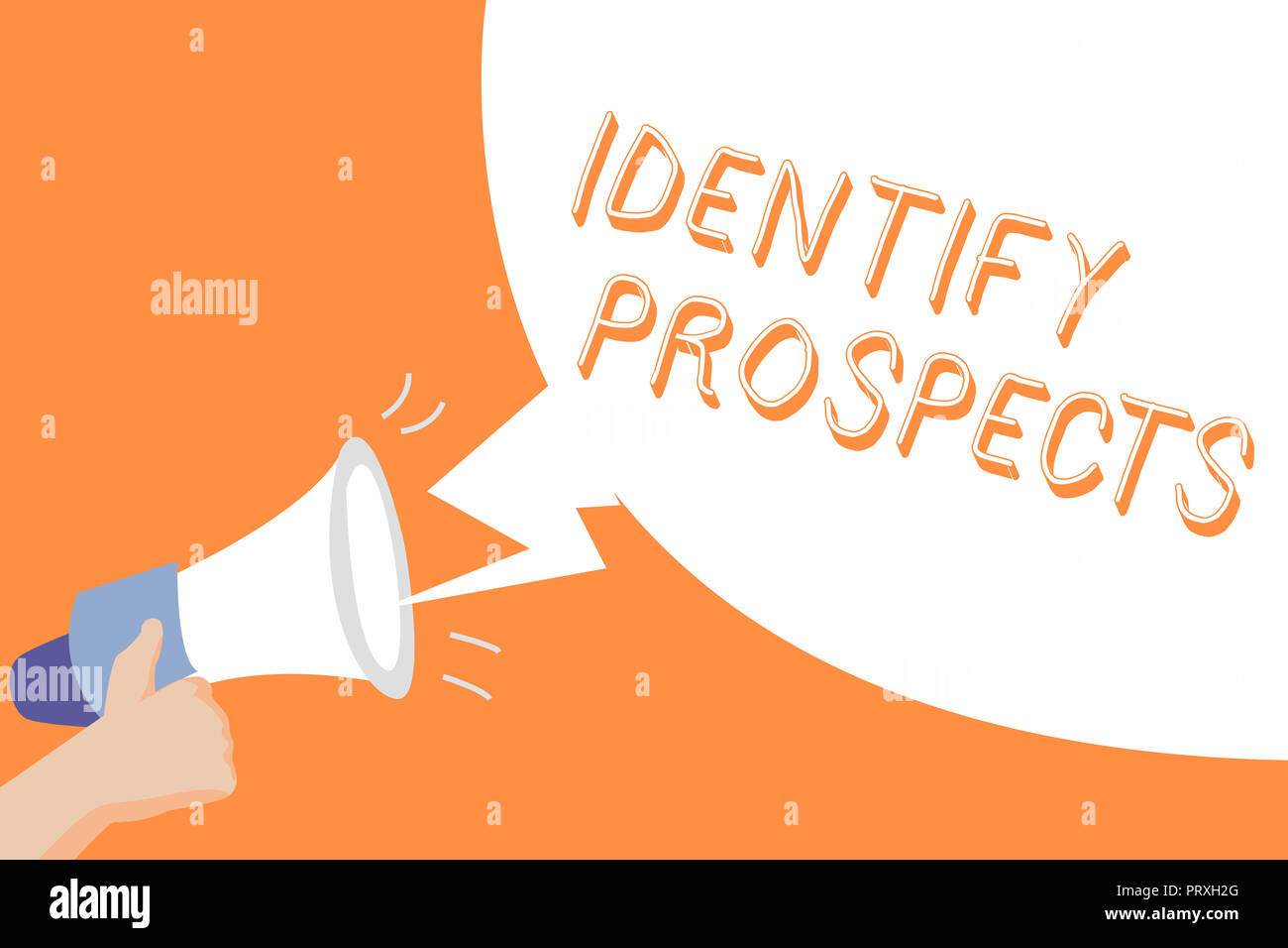 Handwriting Text Identify Prospects Concept Meaning Possible Client Ideal Customer Prospective