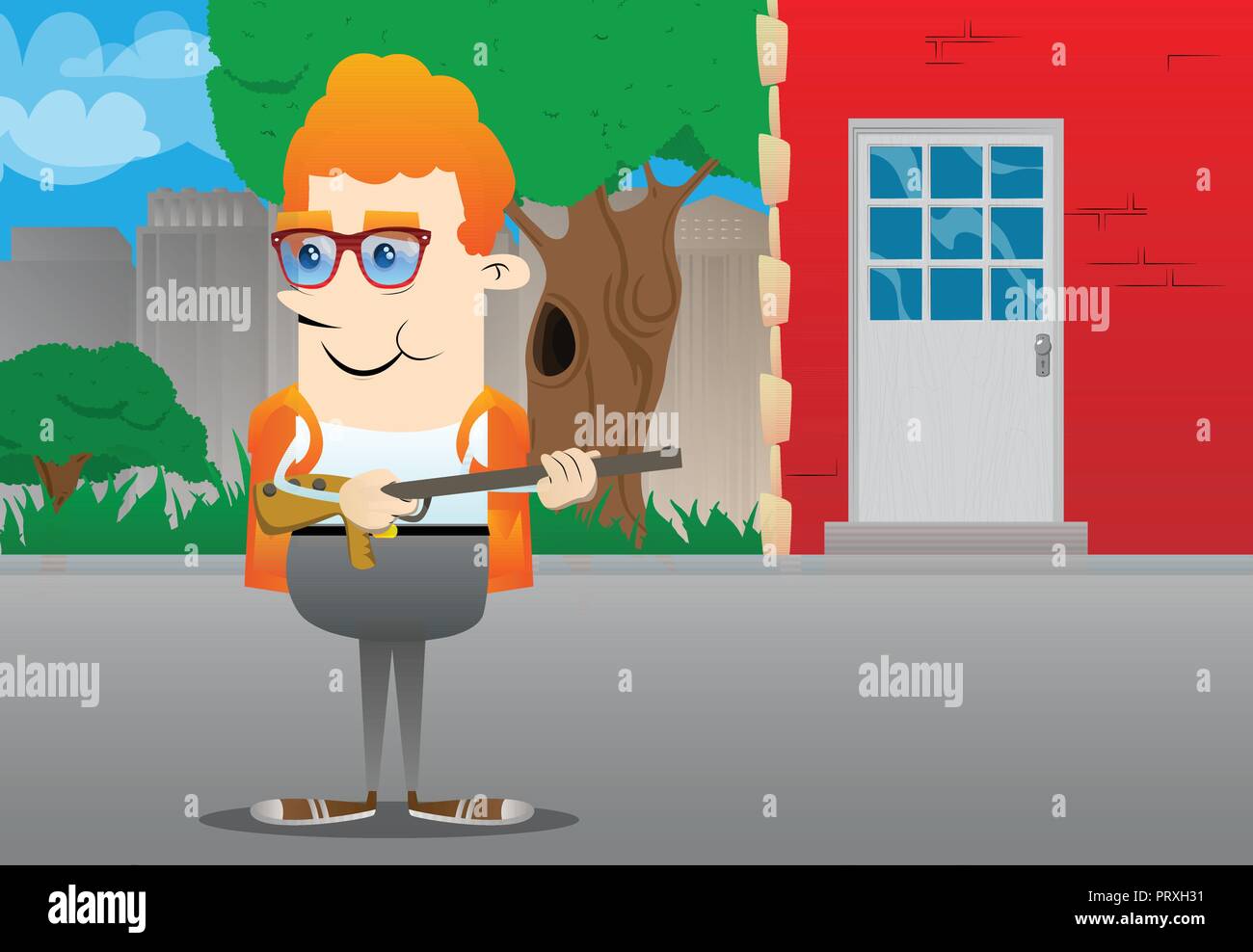 Child and handgun Stock Vector Images - Alamy