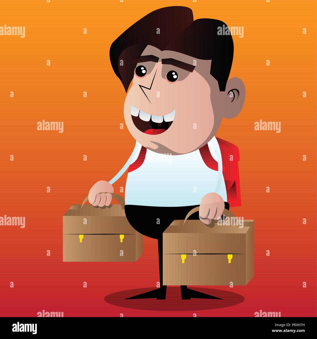 Cartoon work day off Stock Vector Images - Alamy