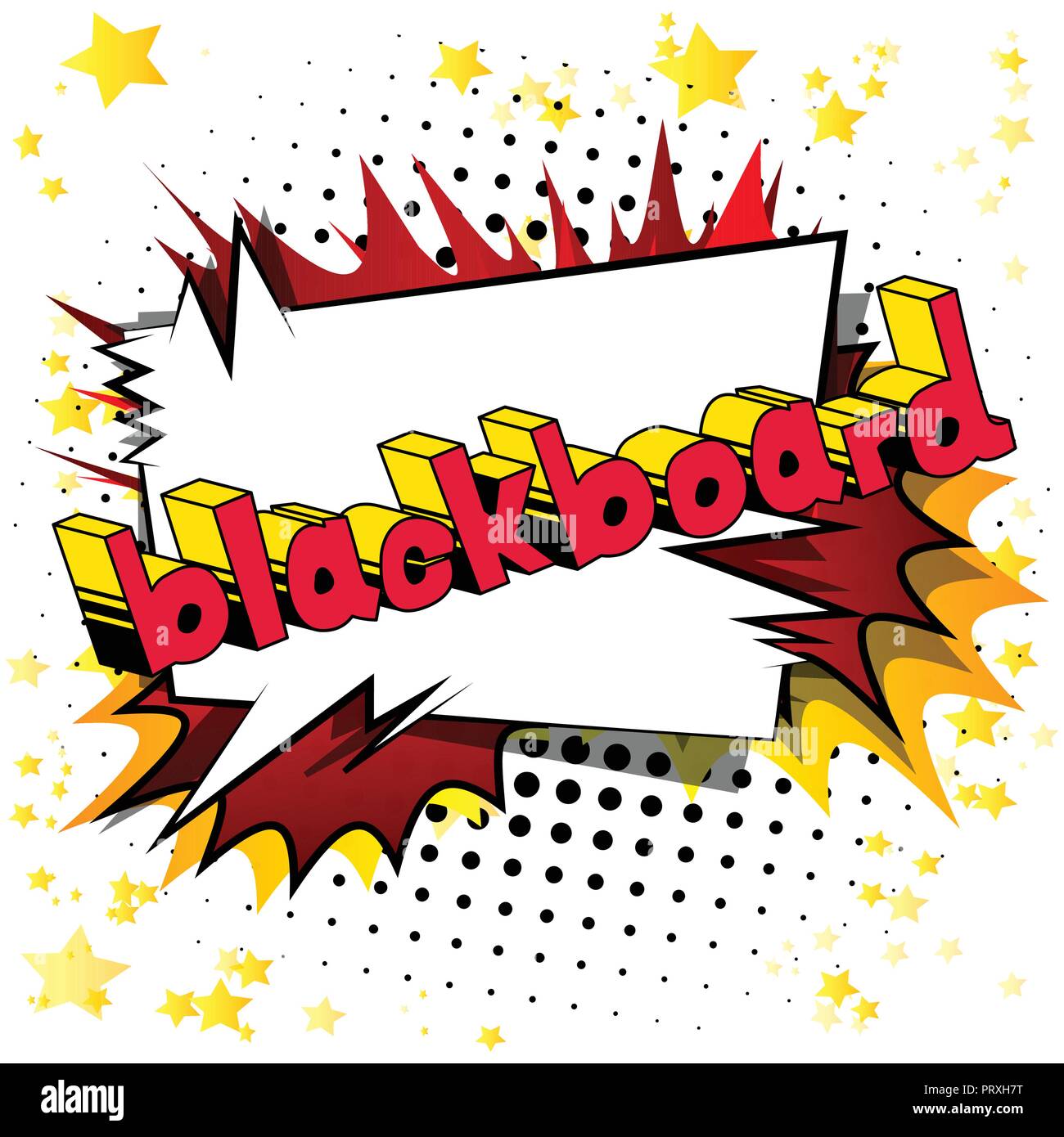 Blackboard - Vector illustrated comic book style phrase Stock Vector ...