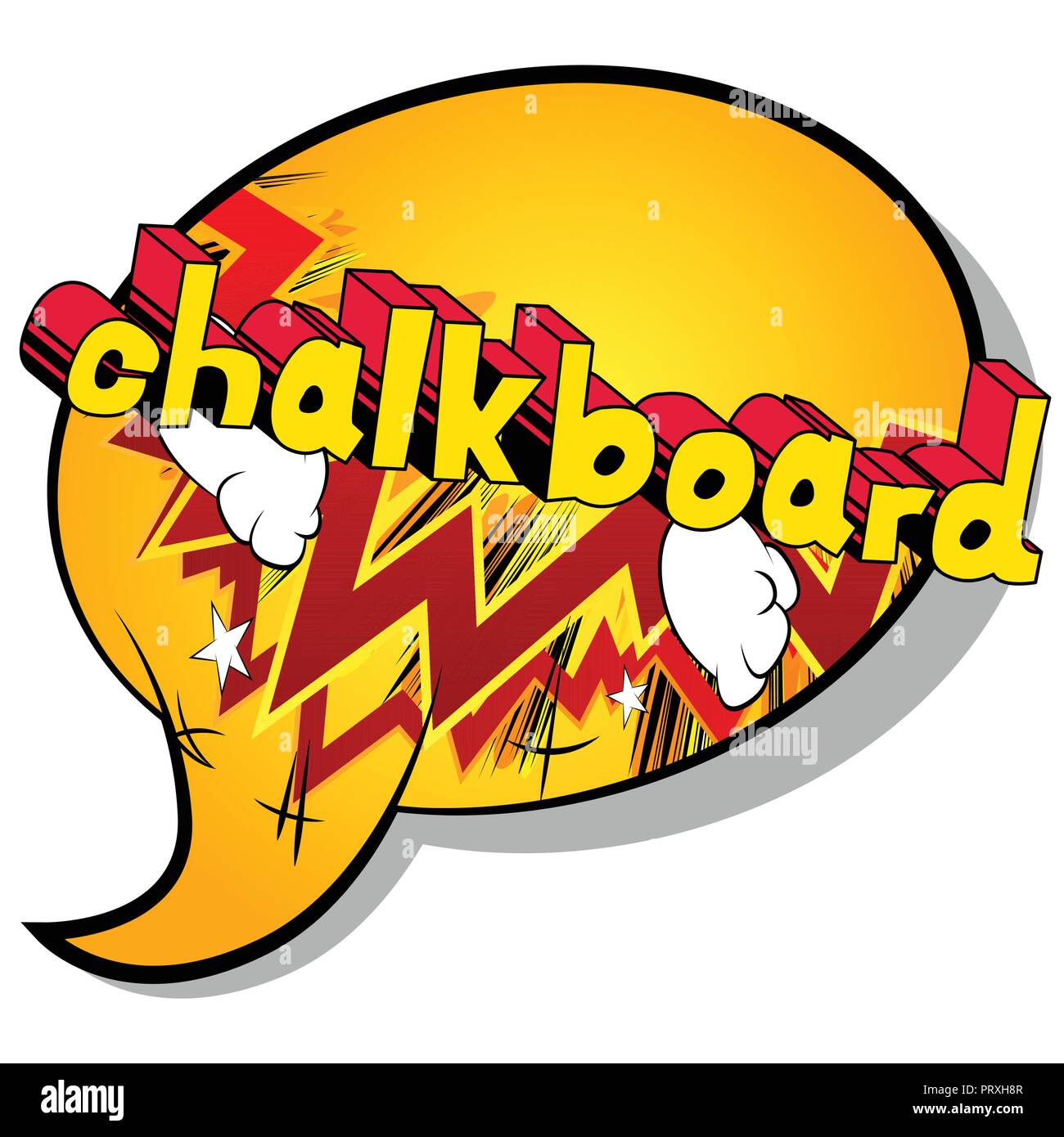 Chalkboard - Vector illustrated comic book style phrase Stock Vector ...