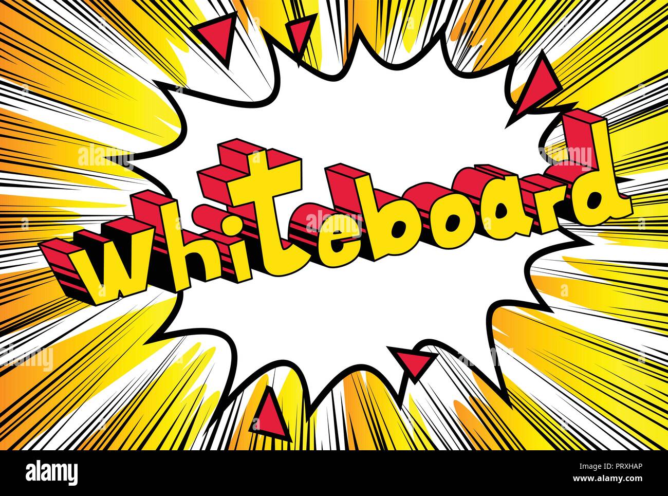 Whiteboard - Vector illustrated comic book style phrase Stock Vector ...