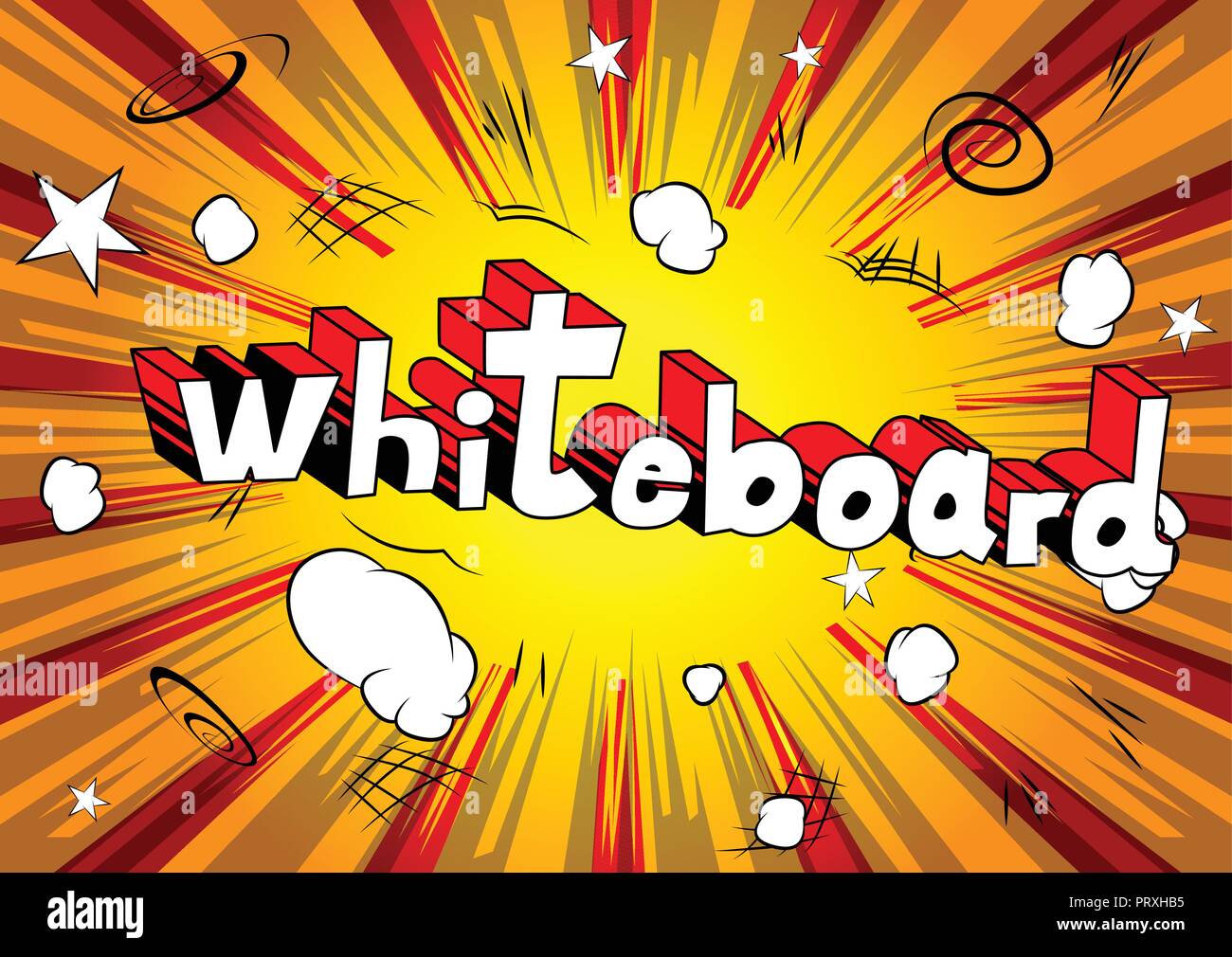 Whiteboard - Vector illustrated comic book style phrase Stock Vector ...