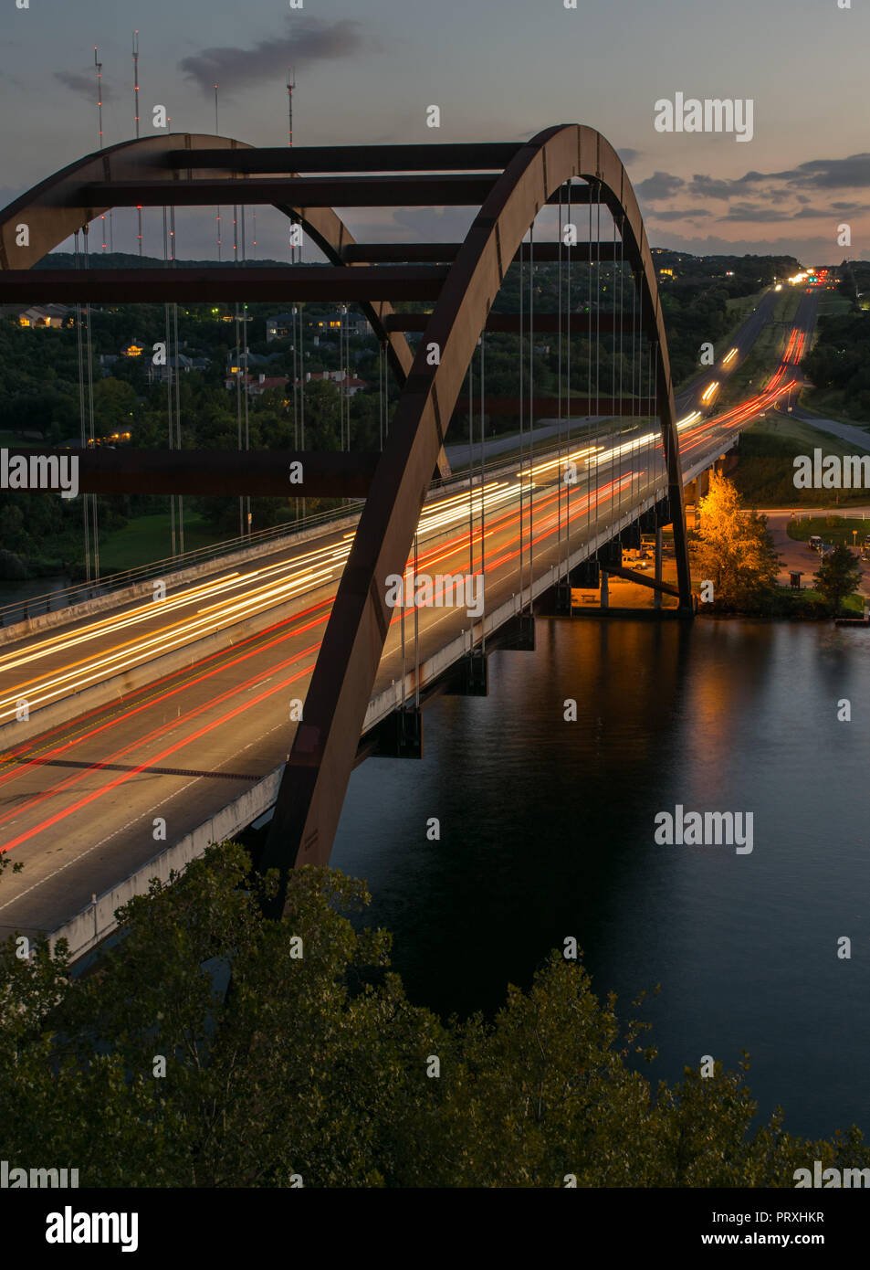 Known by locals as the 360 Bridge, the Pennybacker Bridge over Lake ...