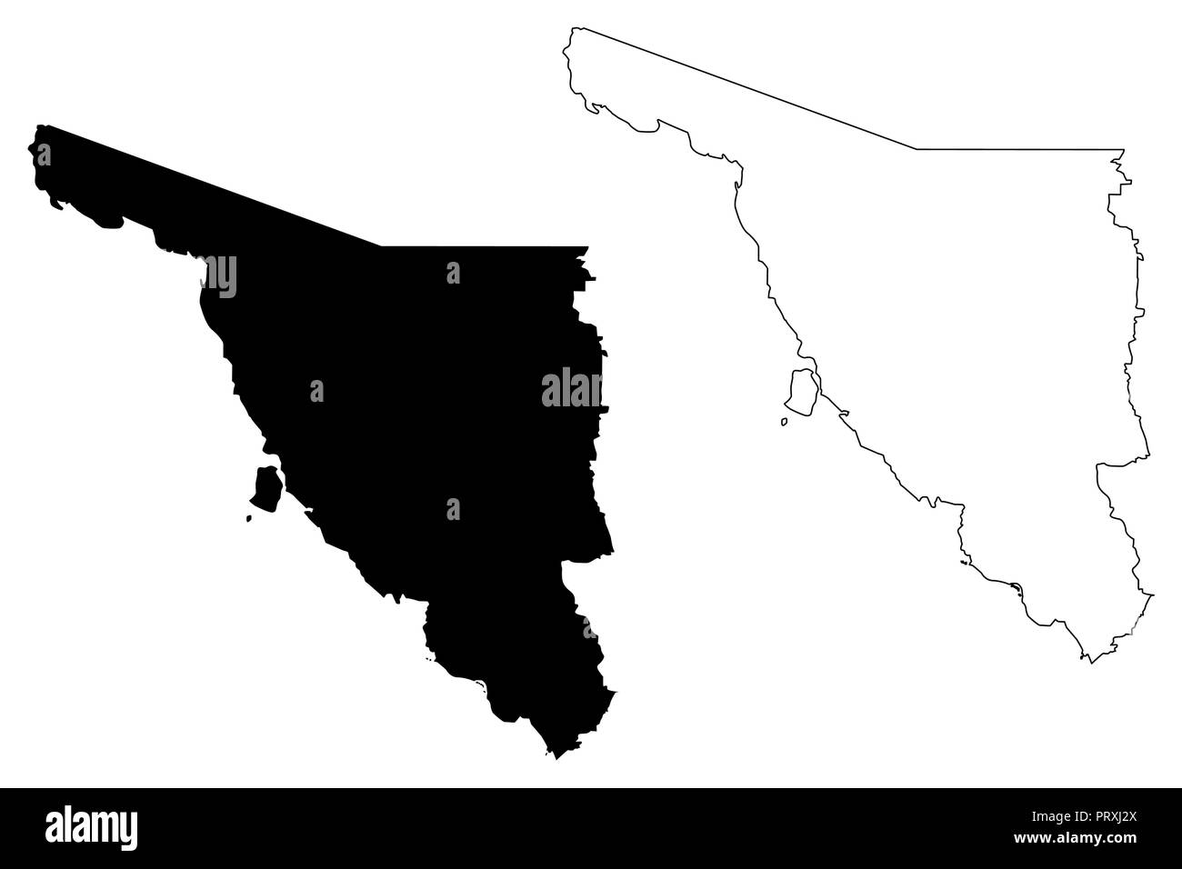Sonora map hi-res stock photography and images - Alamy