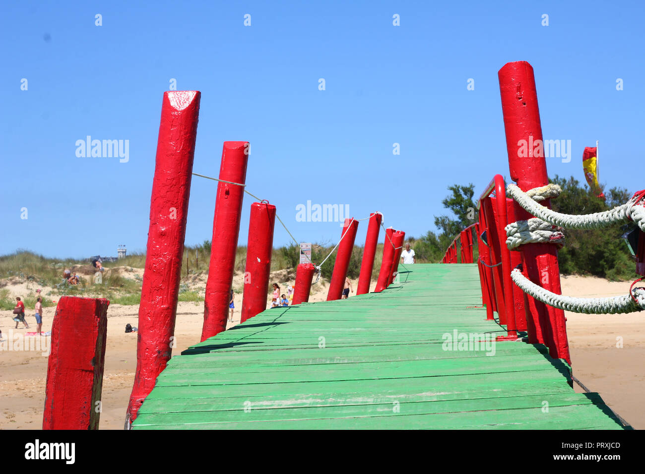 Playa Somo, Calle las Quebrantas, Somo, Spain Stock Photo - Alamy