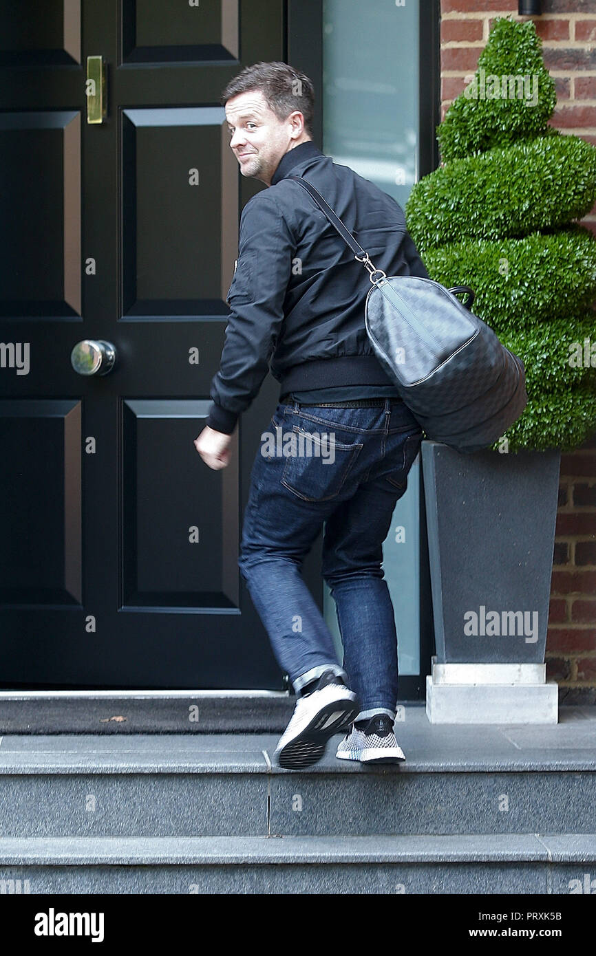 Declan Donnelly returns home after visiting his wife Ali Astall and ...