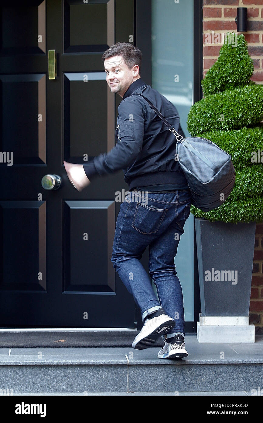 Declan Donnelly returns home after visiting his wife Ali Astall and ...