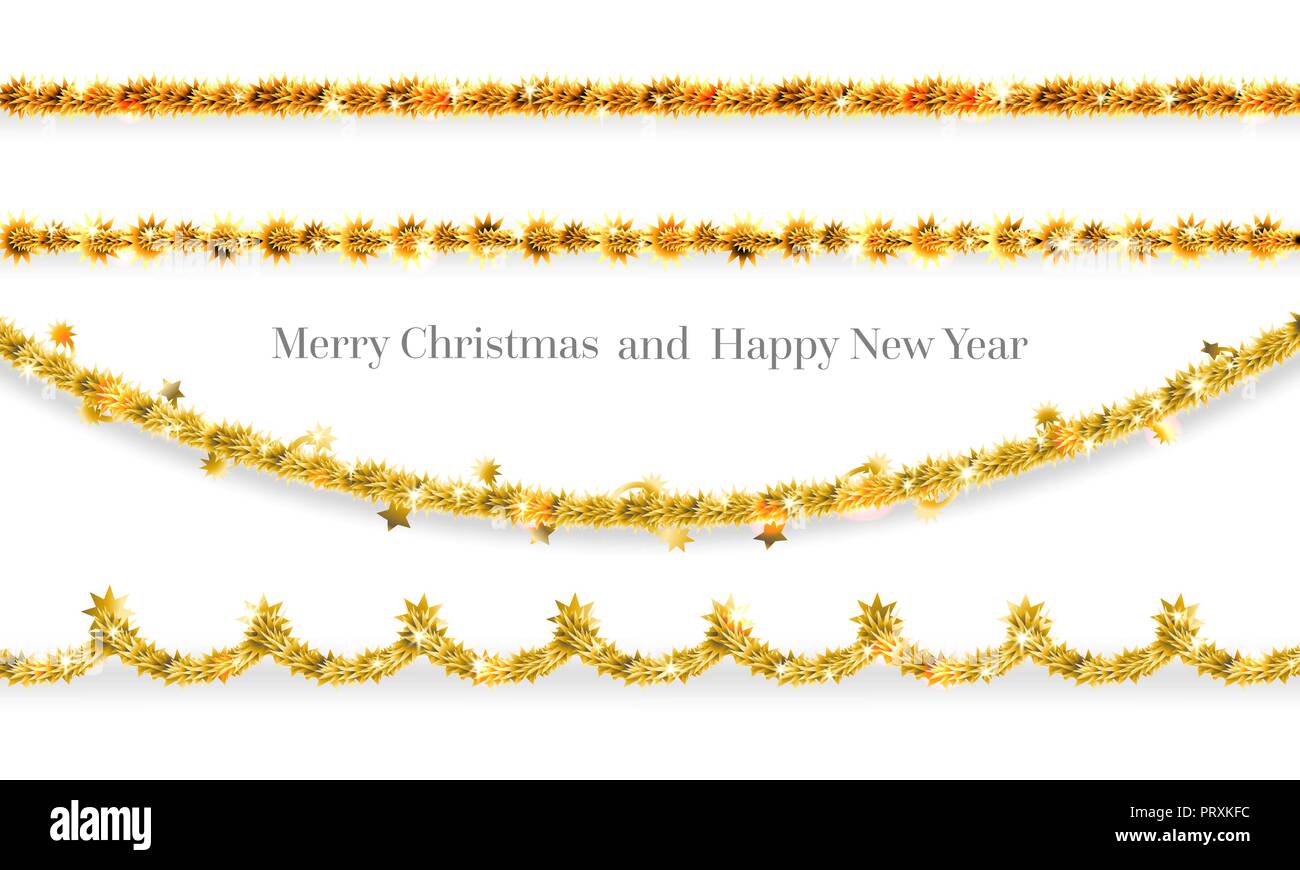 New year tinsel Stock Vector Images - Alamy