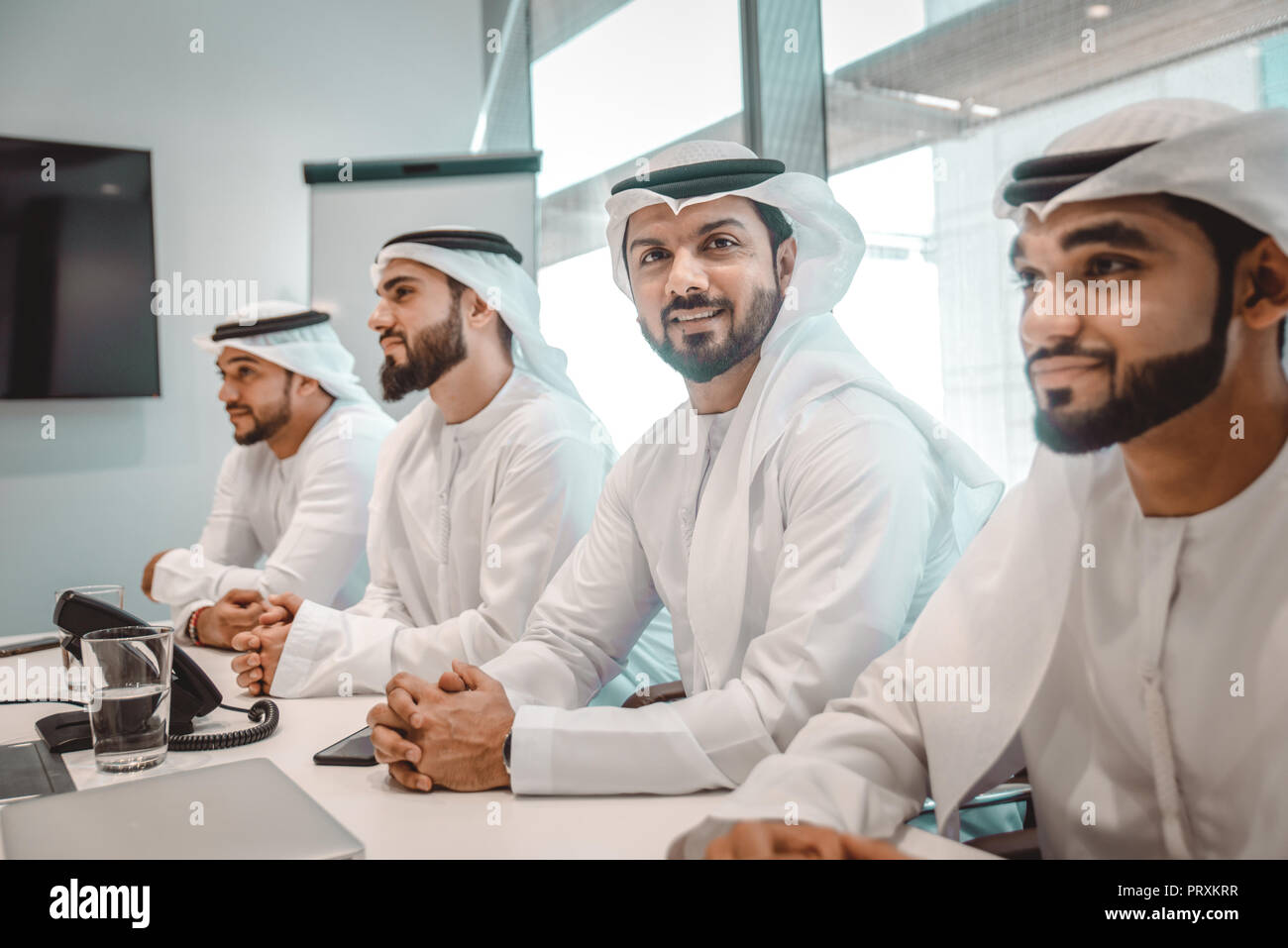 Arabic business team in the office Stock Photo - Alamy