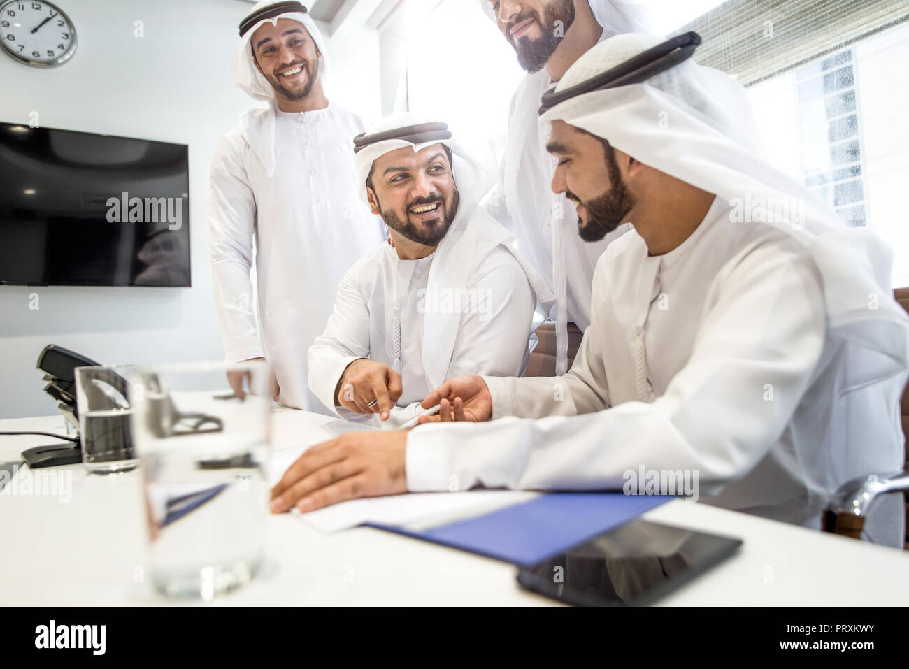 Arabic business team in the office Stock Photo - Alamy