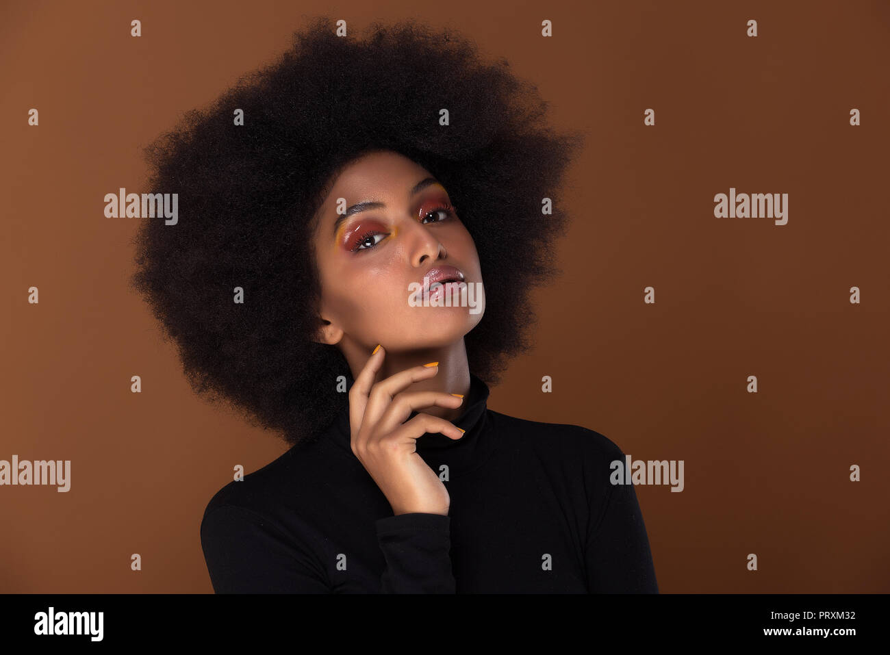 Beautiful african woman studio portraits, concept about lifestyle and ...