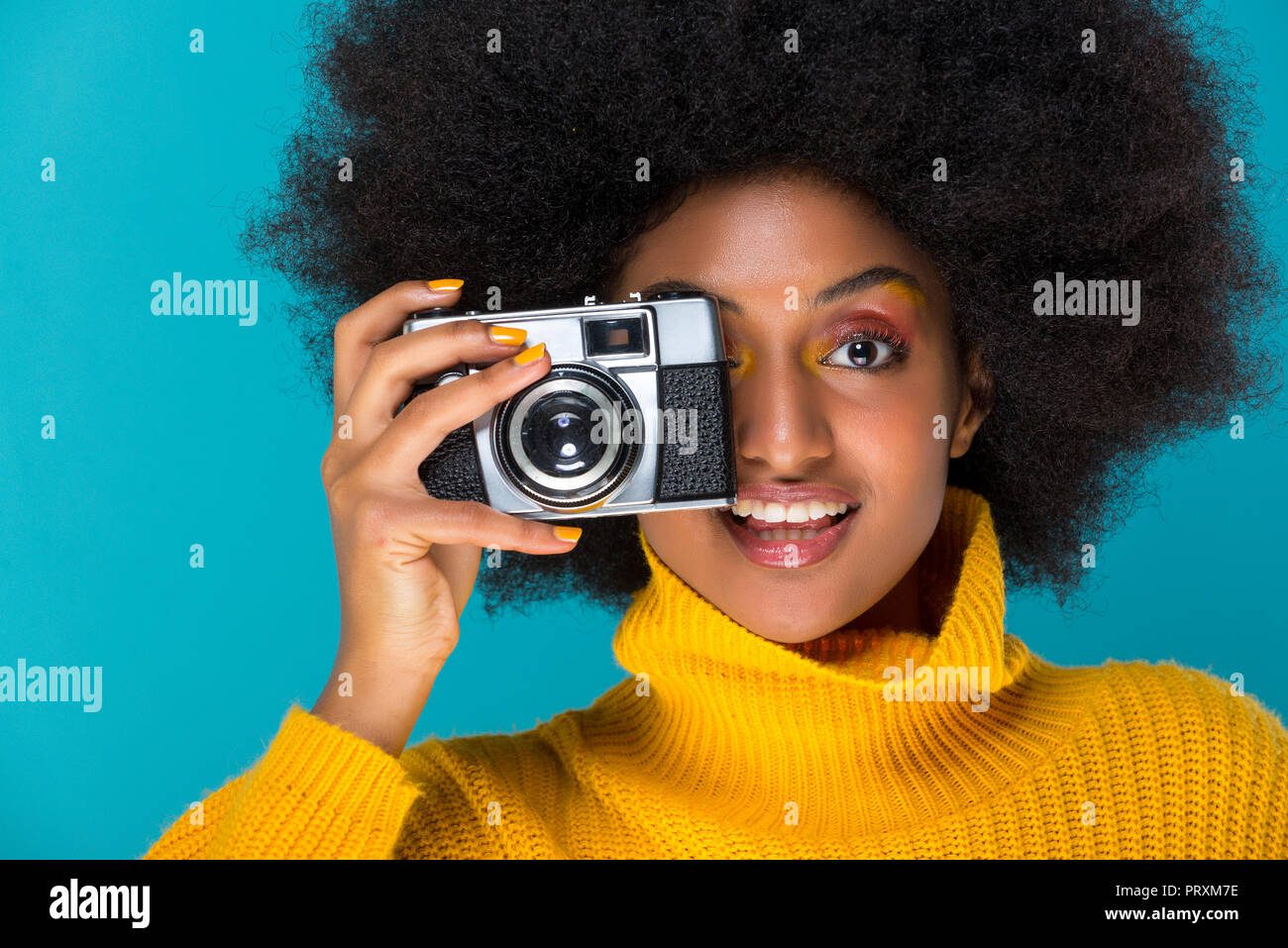 Beautiful african woman studio portraits, concept about lifestyle and ...