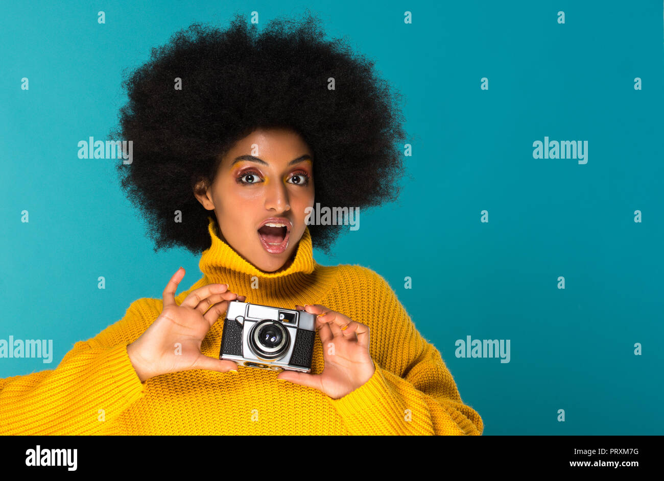 Beautiful african woman studio portraits, concept about lifestyle and ...