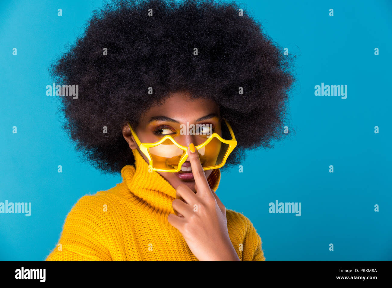 Beautiful african woman studio portraits, concept about lifestyle and ...