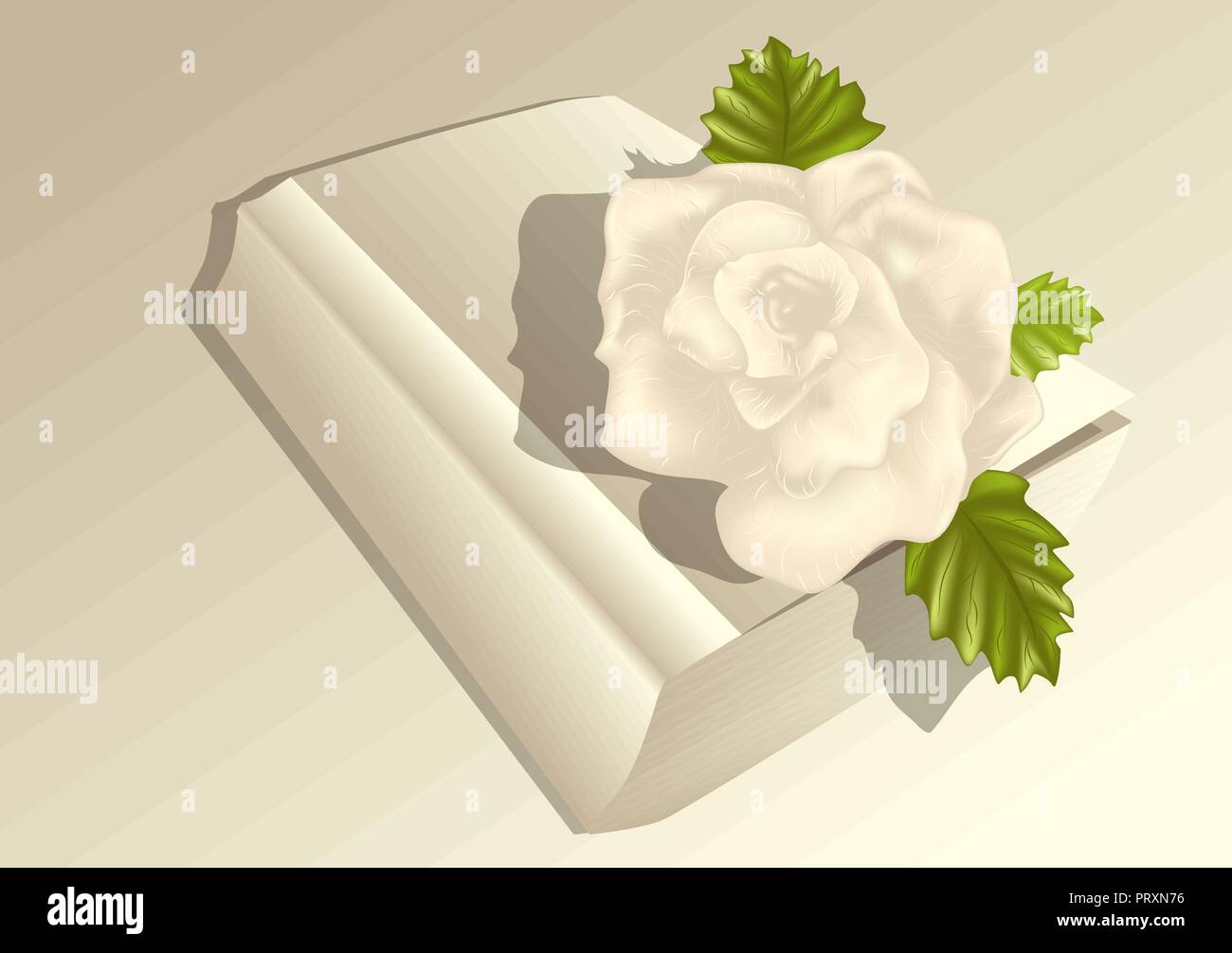 rose on the book on gray background Stock Vector Image & Art - Alamy