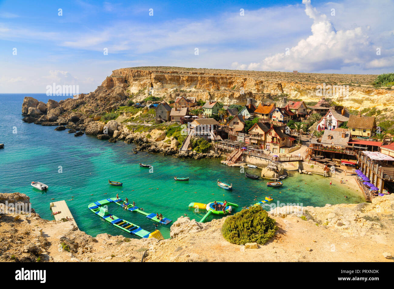 Popeye Village, Malta Stock Photo - Alamy