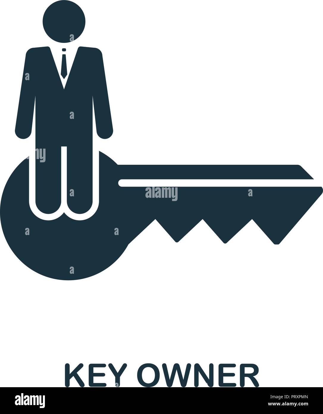 Key Owner icon. Monochrome style design from blockchain collection. UX ...