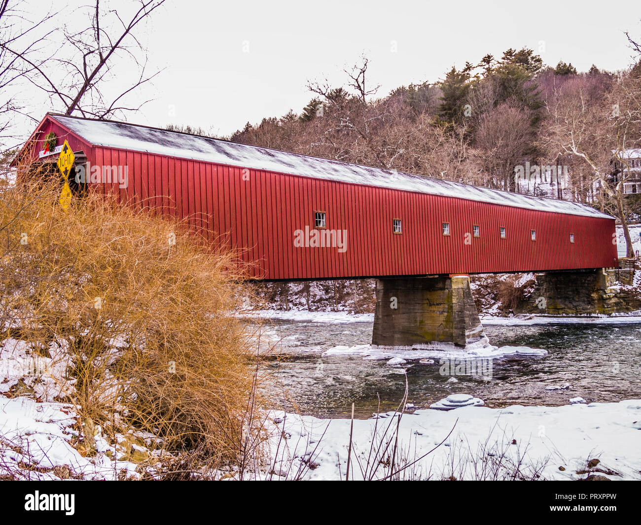Covered Bridge West Cornwall, Connecticut, USA Stock Photo - Alamy