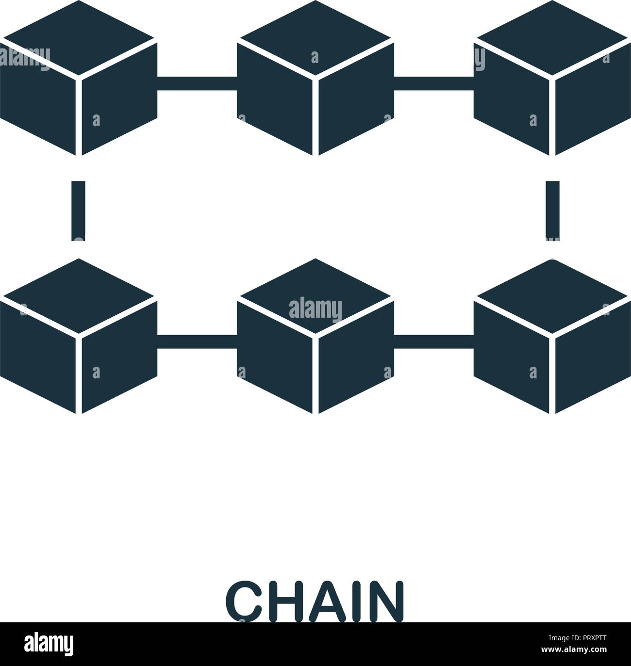Chain Icon Monochrome Style Design From Blockchain Collection Ux And Ui Pixel Perfect Chain