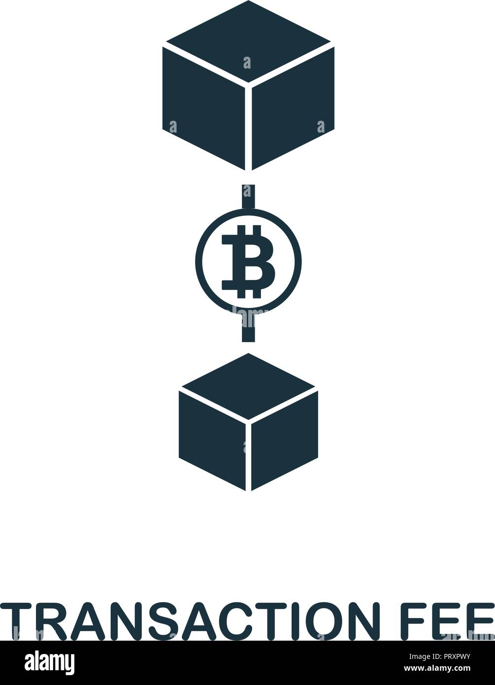 Transaction Fee Icon Monochrome Style Design From Blockchain Collection Ux And Ui Pixel