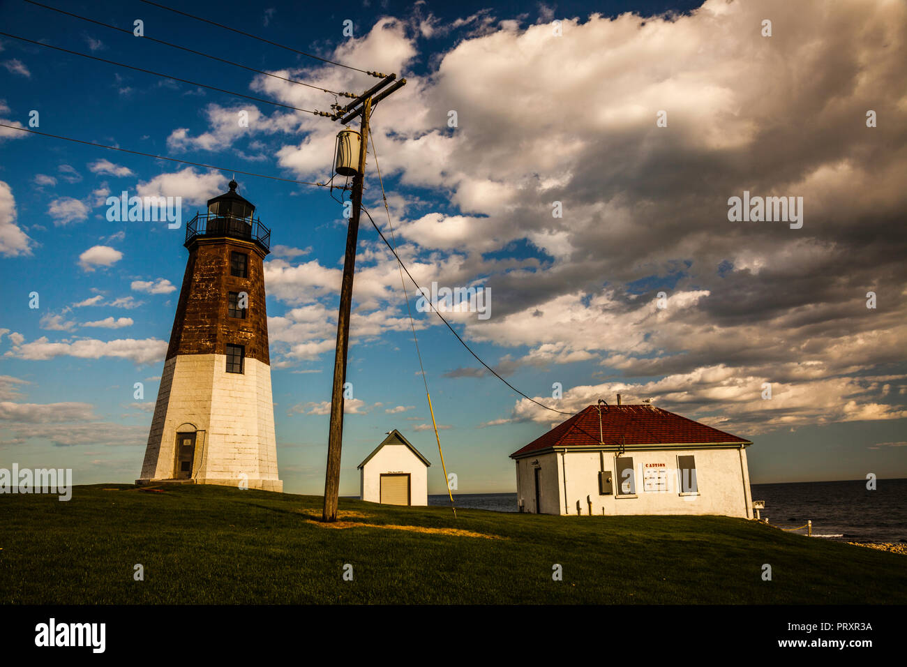 Point Judith Lighthouse Narragansett, Rhode Island, USA Stock Photo - Alamy